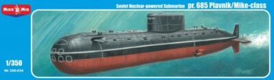 MikroMir 1/350 Project 685 Plavnik / Mike Class Soviet Submarine Model ...