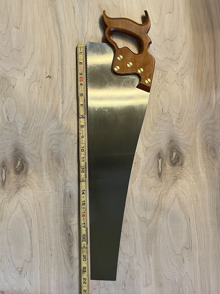 Bad Axe, Matched Pair 22" D8 Hand Saws, 10 PPI Cross Cut and 7 PPI Rip ...