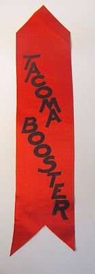 rare TACOMA BOOSTER Ribbon 1909 Alaska Yukon Pacific Expo Seattle AYP ...