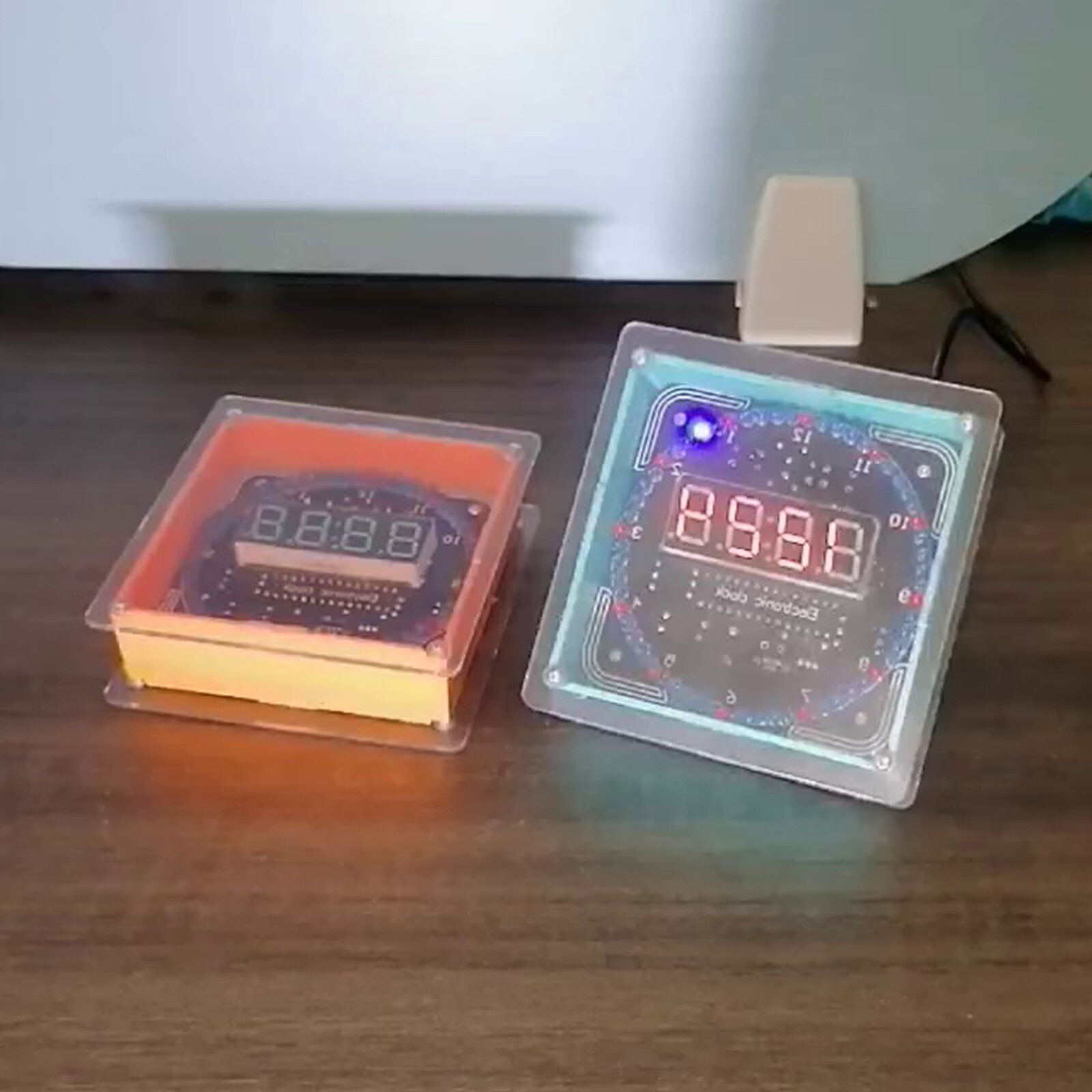 DIY Rotating LED Electronic Digital Clock Kit Learning Board DC5V ...