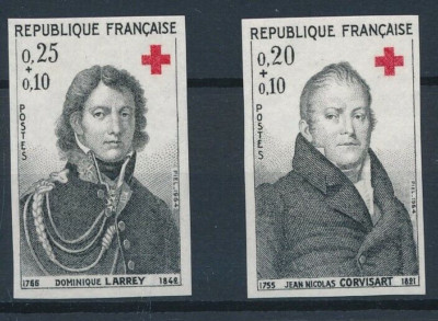 France #YT1433nd-YT1434nd MNH 1964 Corvisart Larrey Red Cross [B385 ...