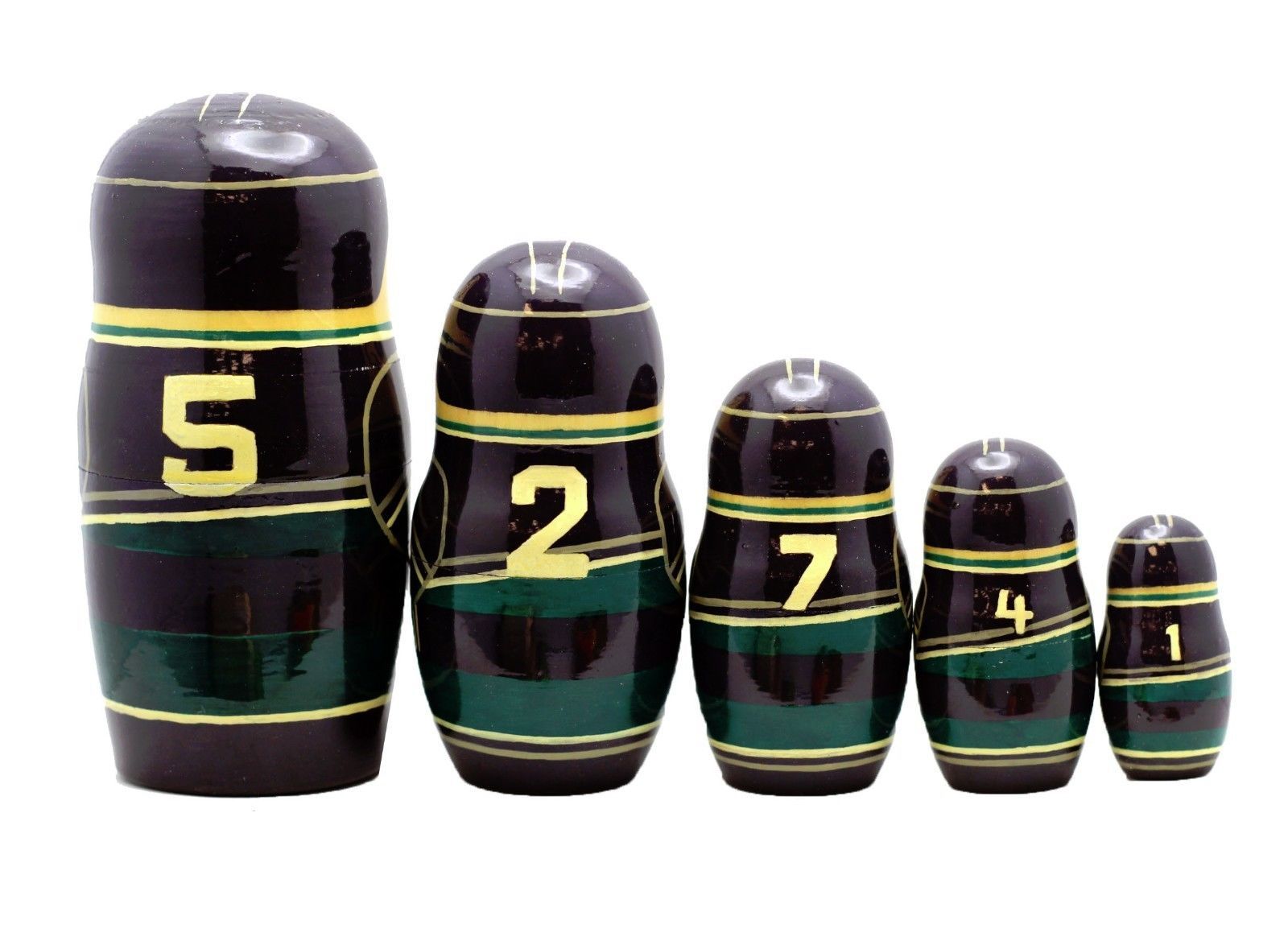 Mighty Ducks Russian Nesting Dolls Set of 5 with Free NHL Carrying Case ...