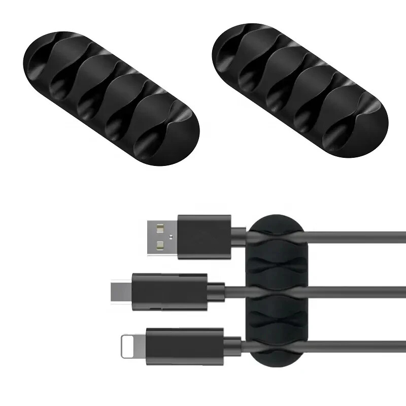 Cable Holder Ties Management Clips Tidy Lead Desk Charger Wire USB ...