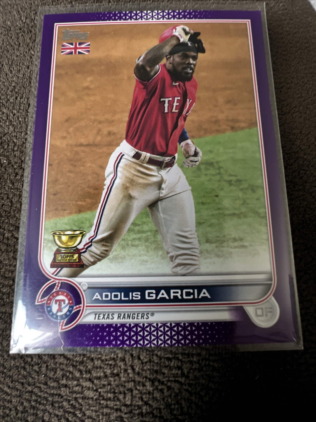 2022 Topps UK Edition Purple Parallel Adolis Garcia Rookie Cup /50 ...