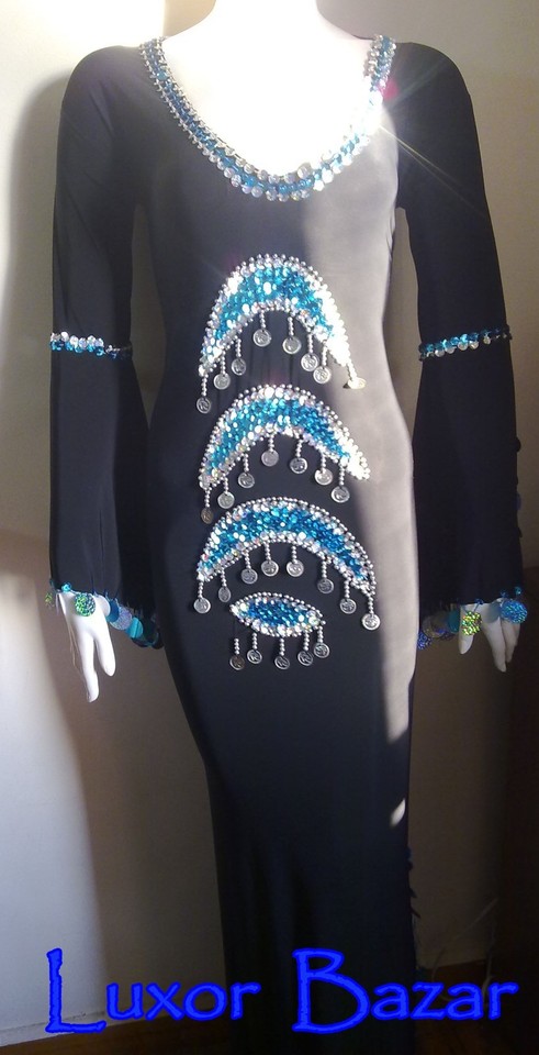 Egyptian Belly Dance Costume Saidi Dress, Baladi Galabeya, Fallahi ...