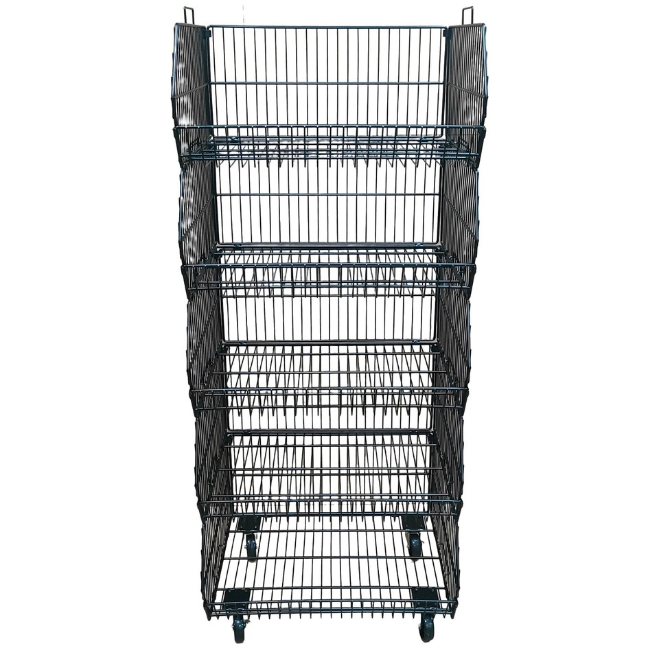 Retail Shop Supermarkets Stacking Shopping Baskets Metal Plastic Retail ...