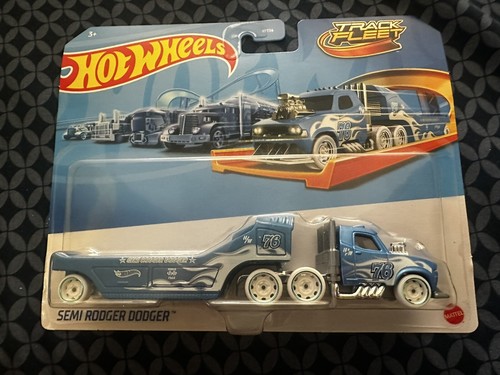 HOT WHEELS TRACK FLEET SEMI RODGER DODGER BLUE 1/64 | eBay