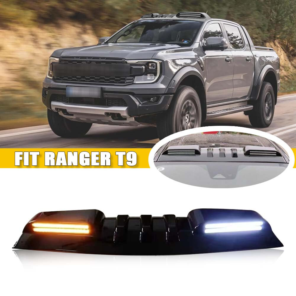 Gloss Black Roof Top Light Bars Lamp with LED DRL Fits for Ford Ranger ...