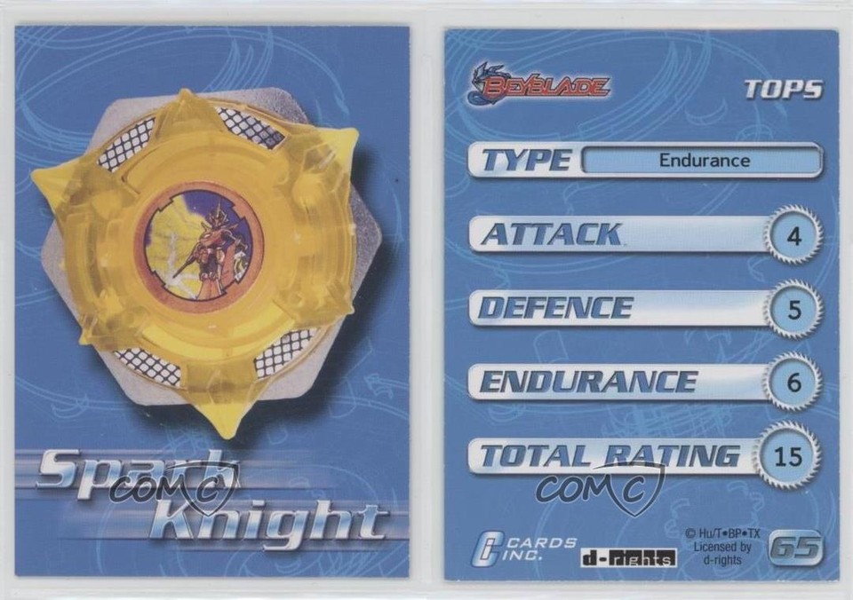 2003 Cards Inc Beyblade Spark Knight #65 0i73 | eBay
