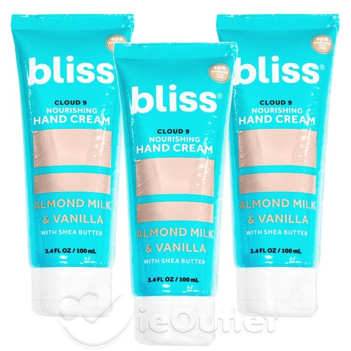 (3-PACK) BLISS Cloud 9 Nourishing Hand Cream Lotion Shea - ALMOND MILK ...