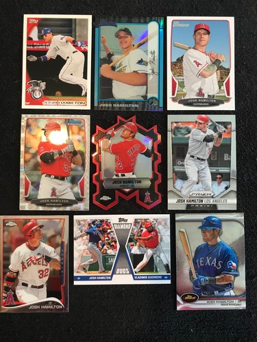 ( 9 ) Josh Hamilton Baseball Lot Rookie Reprint-Refractor-Prizm-Insert ...