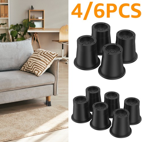 Bed Risers Round Furniture Risers Rubber Sofa Riser Supports Up to 6000 ...