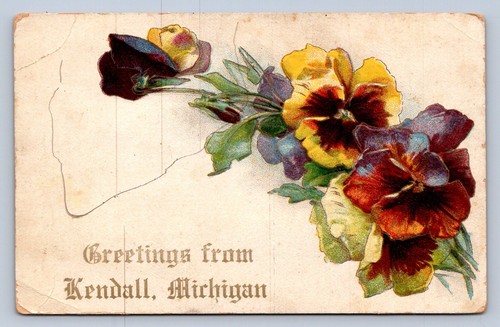 J93/ Kendall Michigan Postcard c1910 Greetings from.. 175 | eBay