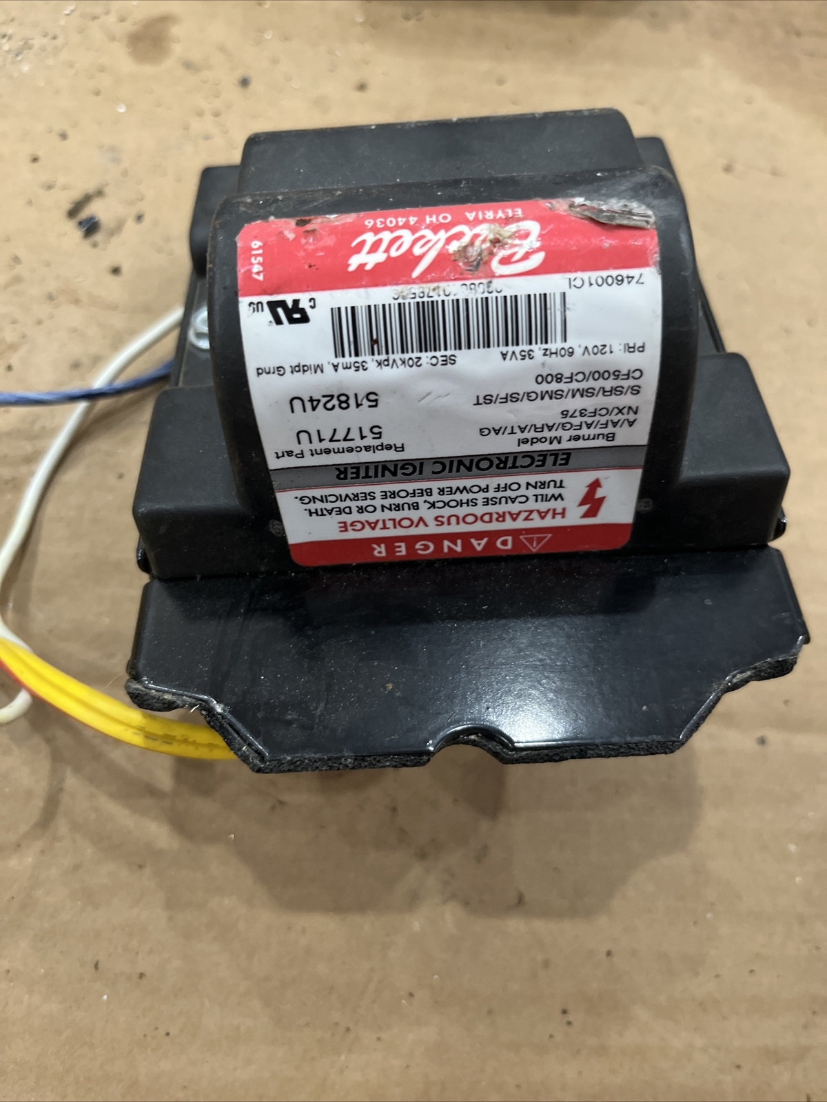 BECKETT Electronic Igniter p/n 51771U Or 51824U 120V | eBay