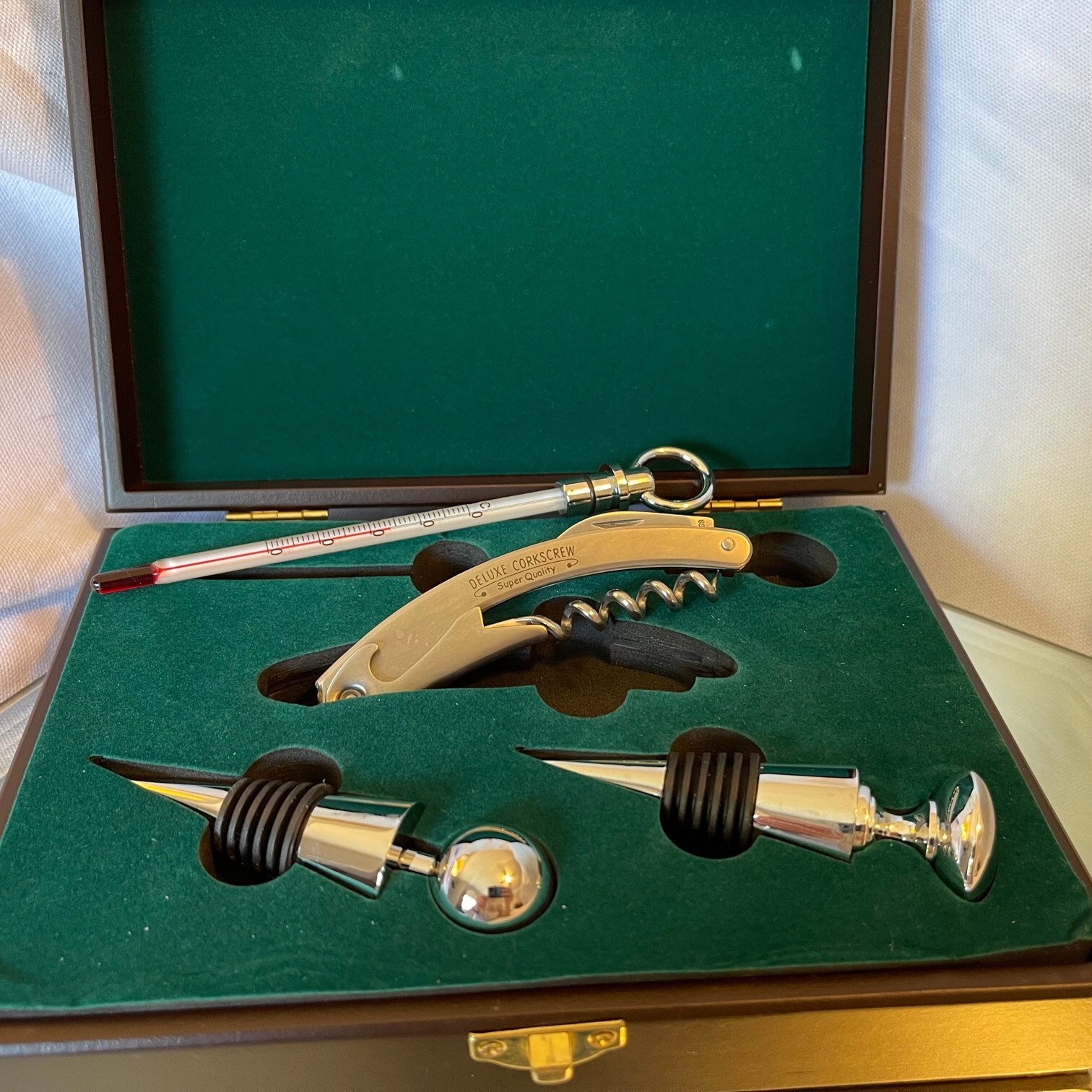 Vintage Style Martini & Merlot Wooden Boxed Bar Tool Gift 4 Pc Set | eBay