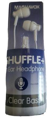 New MAGNAVOX SHUFFLE + IN EAR HEADPHONES CLEAR BASS white | eBay