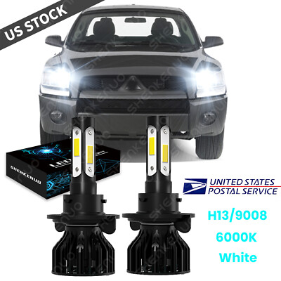 FOR Mitsubishi RAIDER 2006-2009 - 2x H13 LED Headlight Bulbs High/Low ...