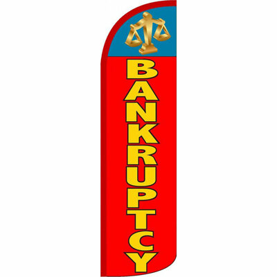 Bankruptcy Flag Flutter Feather Banner Swooper Windless | eBay