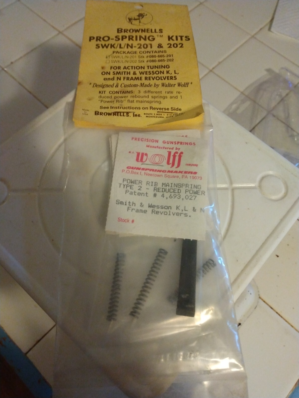 Brownells Pro-Spring Kit SWJ-200 3 Rate Reduced & 1 Reduce Power Hammer ...