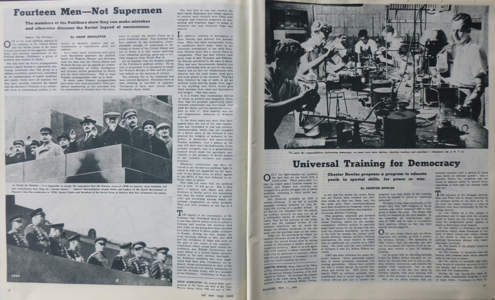 1948 July 11 CLAY HUEBNER DUFF LEYDENFROST JFK AIRPORT POLITBURO YANKEE ...