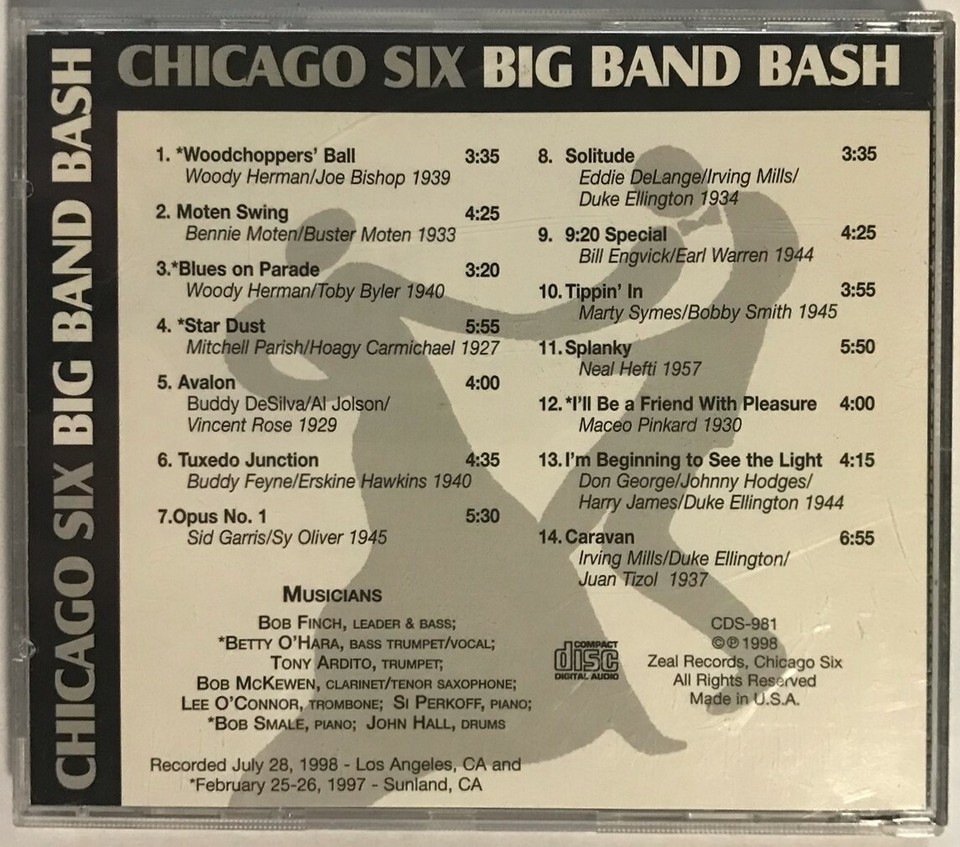 Chicago Six - "Big Band Bash" - CD - Very Good Condition | eBay