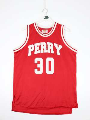 Vintage Perry Basketball Jersey Mens XL Red School Athletic | eBay