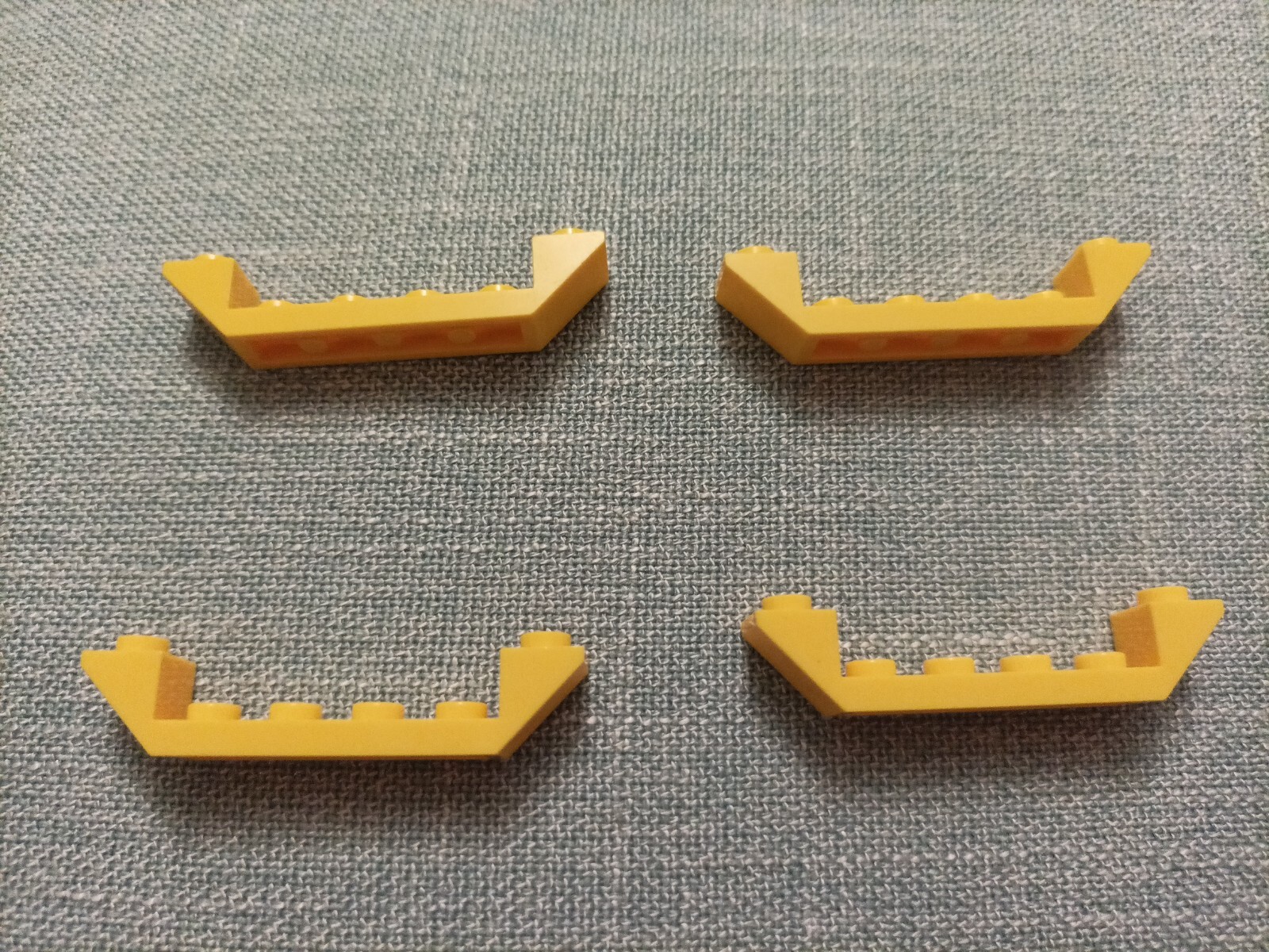 Lego 52501 Brick Double Inverted Slope 1x6 Yellow Pack of 4 brick Block ...