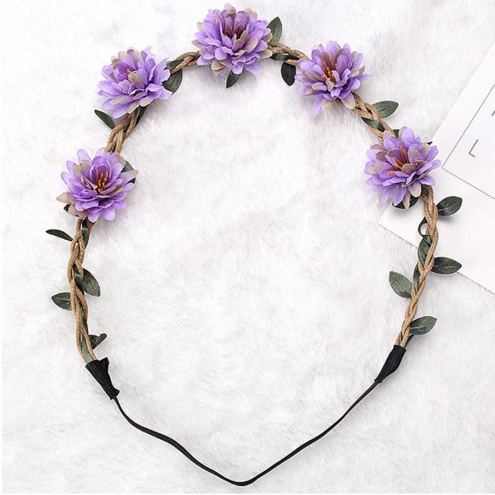 Women Wedding Flower Headband Girls Flowers Headwear Bride Wreath | eBay