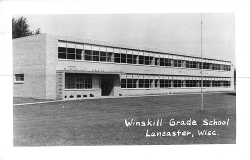 RPPC Winskill Grade School Lancaster Wisconsin Real Photo Postcard | eBay