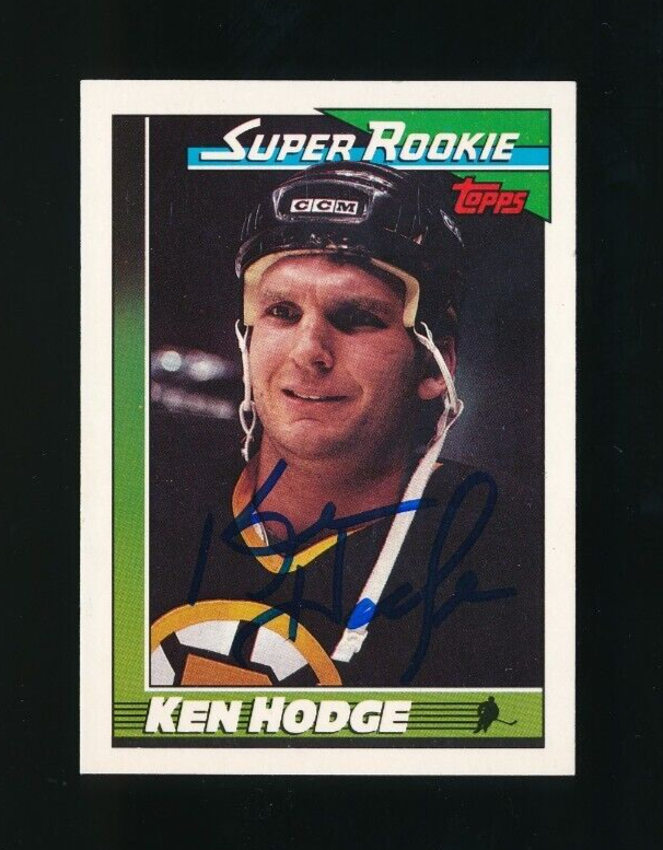 1991-92 Topps #5 Ken Hodge Jr. rookie rc signed auto autograph swsw6 | eBay