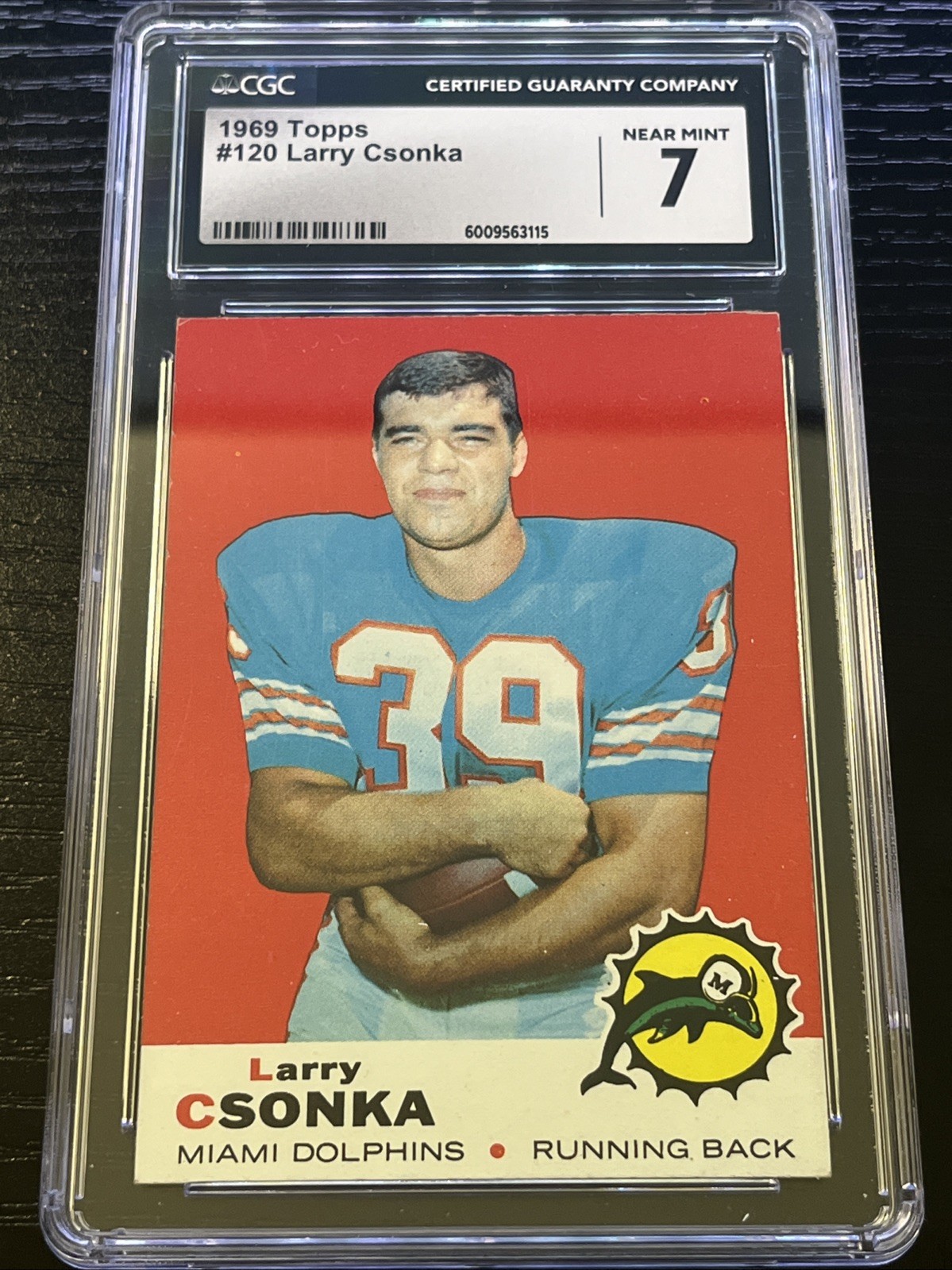 Larry Csonka 1969 Topps RC CGC 7 MIami Dolphins | eBay