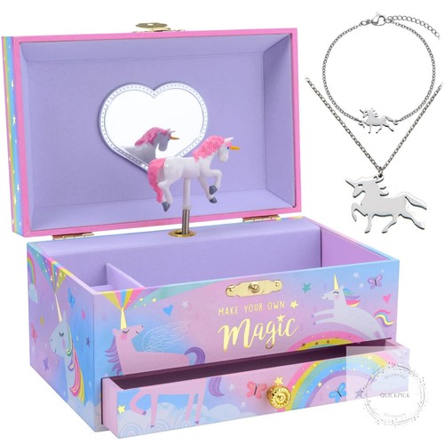 Unicorn Musical Jewelry Box for Little Girls Kids Jewelry Box with ...
