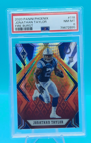 2020 Panini Phoenix #118 JONATHAN TAYLOR Fire Burst RC - PSA NM-MT 8 | eBay