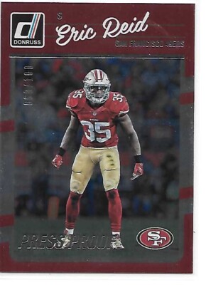2016 Donruss Football Press Proofs Silver Eric Reid 68/100 49ers | eBay