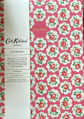 Cath Kidston A5 Lined Notebook ~ Pink With Pink Floral Designed Hard ...