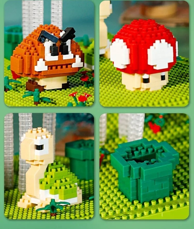 Games Super Mario Bros.Bricks Of Construction Figurine to Mount 3300 ...