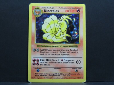 Shadowless Ninetales 12/102 - Base Set Pokemon Card (Near Mint) | eBay