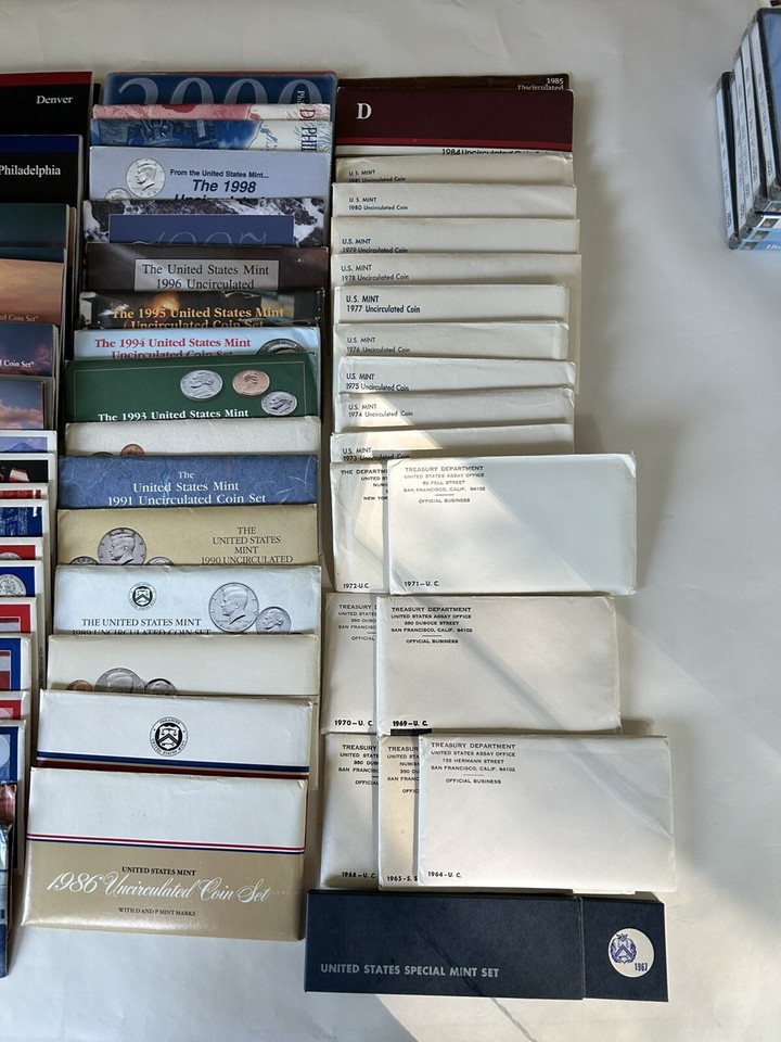 1964 - 2025 Complete U.S. Mint Set Collection in OGP 60 P&D Mint Sets | eBay