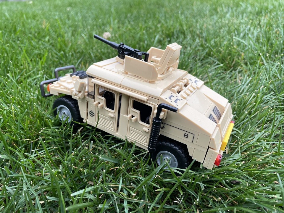 Humvee Tan Building Blocks MOC Military Armored Off-Road Army Brick ...