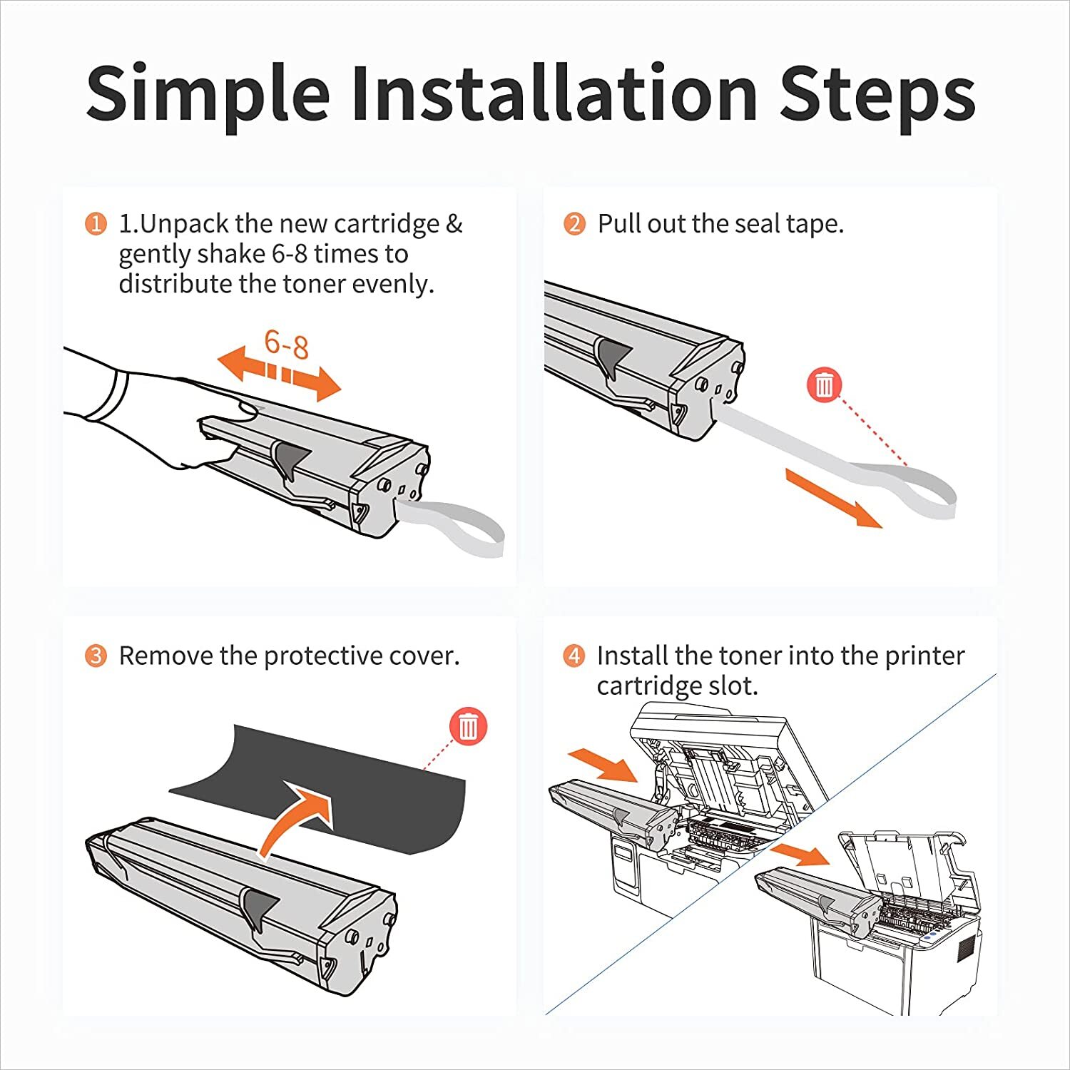 Pantum PB-211 Black Compatible Toner Cartridge for P2500 M6550 M6600 ...