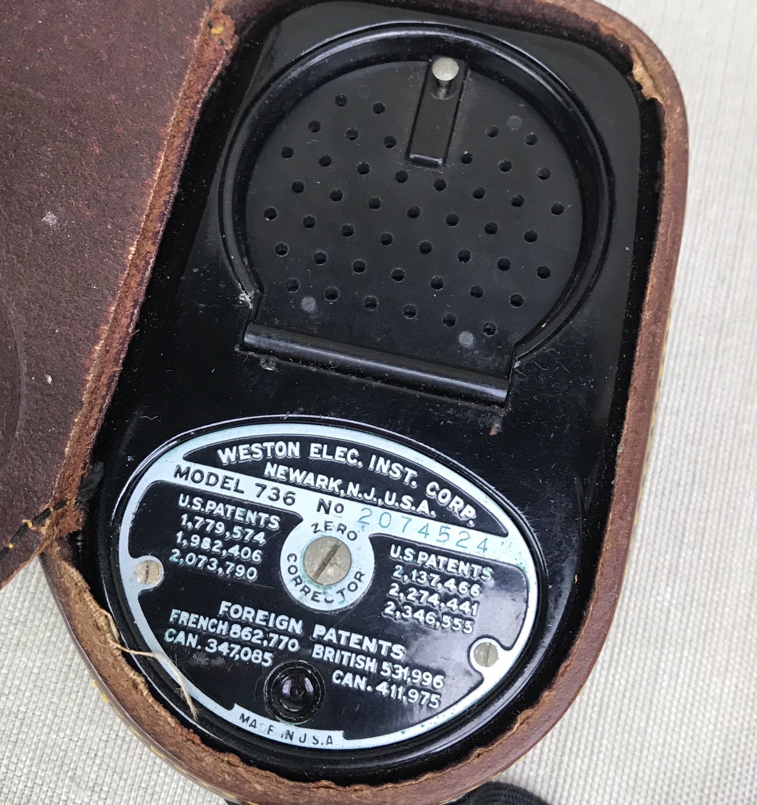 Weston Master II Vintage Light Exposure Meter Model 736 in Leather Case ...