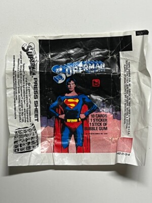 1978 Topps Superman The Movie Wax Pack Wrapper | eBay