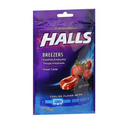 Breezers Pectin Drops Cool Berry 25 Count By Halls | eBay