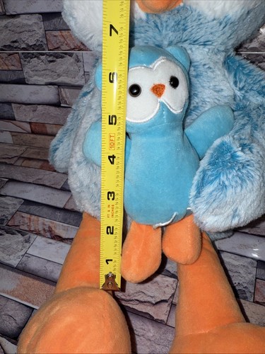 Animal Adventure Plush Blue Owl Holding Baby Owl 16” Inch Stuffed ...