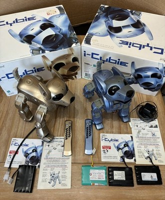 I-Cybie Robot Dog x2 (1 working 1 unknown)RETRO & RARE Boxed Hasbro ...