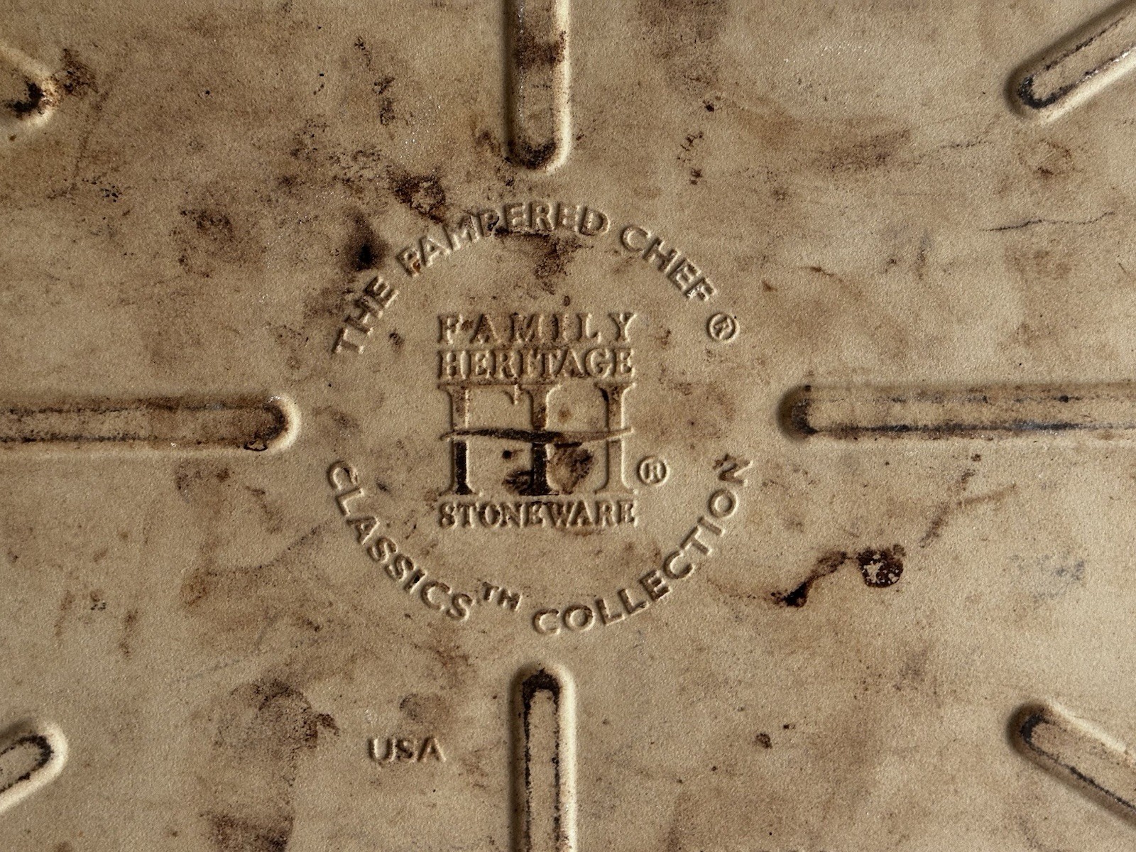 The Pampered Chef Family Heritage Stoneware 17"x11" Bar Pan Cookie ...