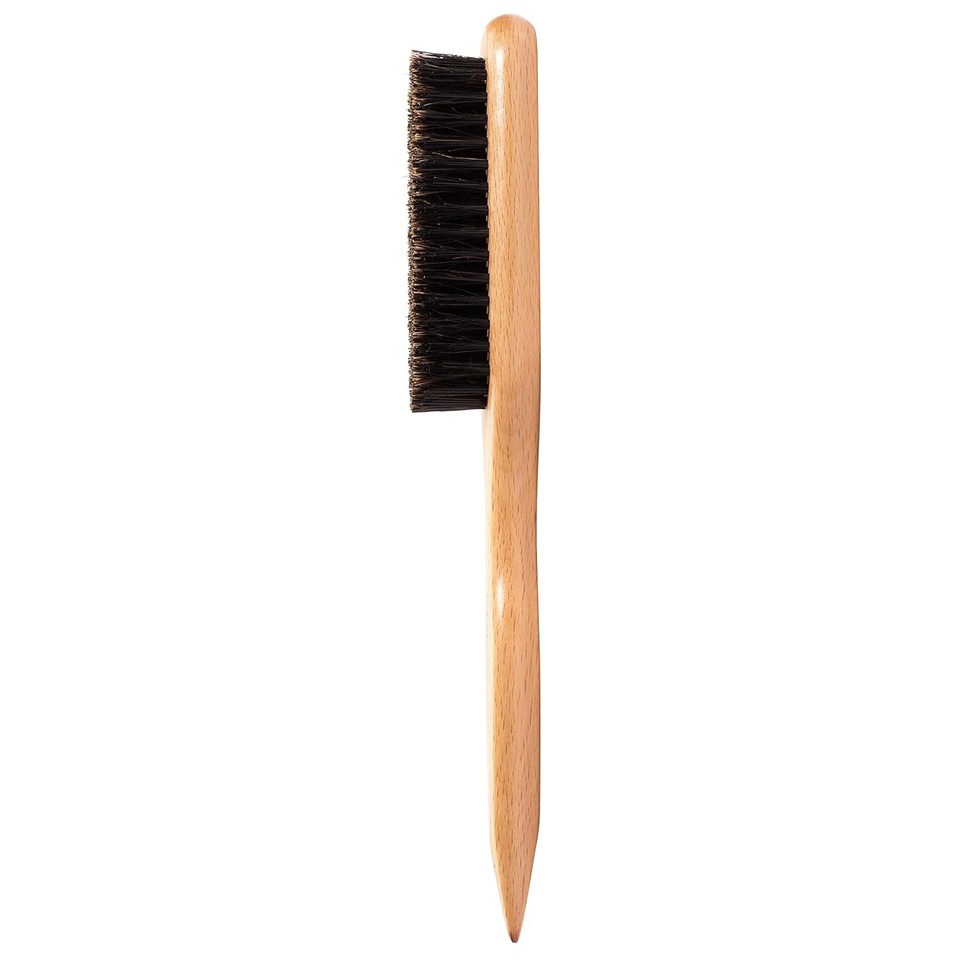 GranNaturals Boar Bristle Slick Back Hair Brush for Sleek Ponytail Bun ...