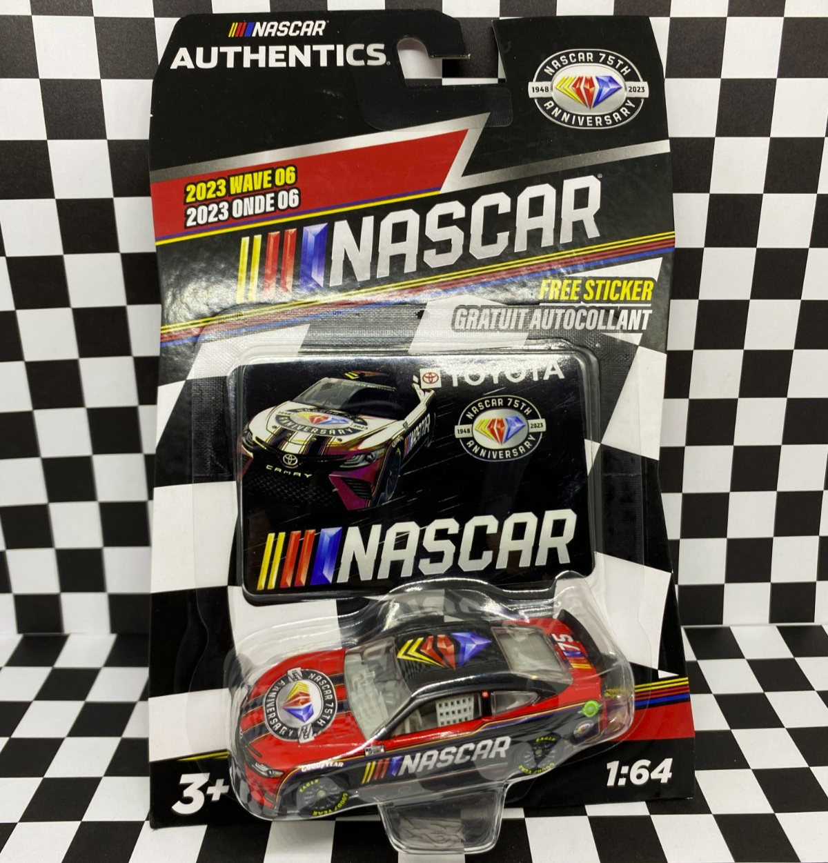 NASCAR Authentics 2023 Wave 6 75th Anniversary Red Toyota Camry 1/64 | eBay