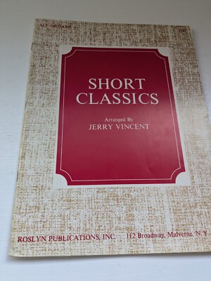 Short Classics By Jerry Vincent- Organ - 1968- Sheet Music | eBay