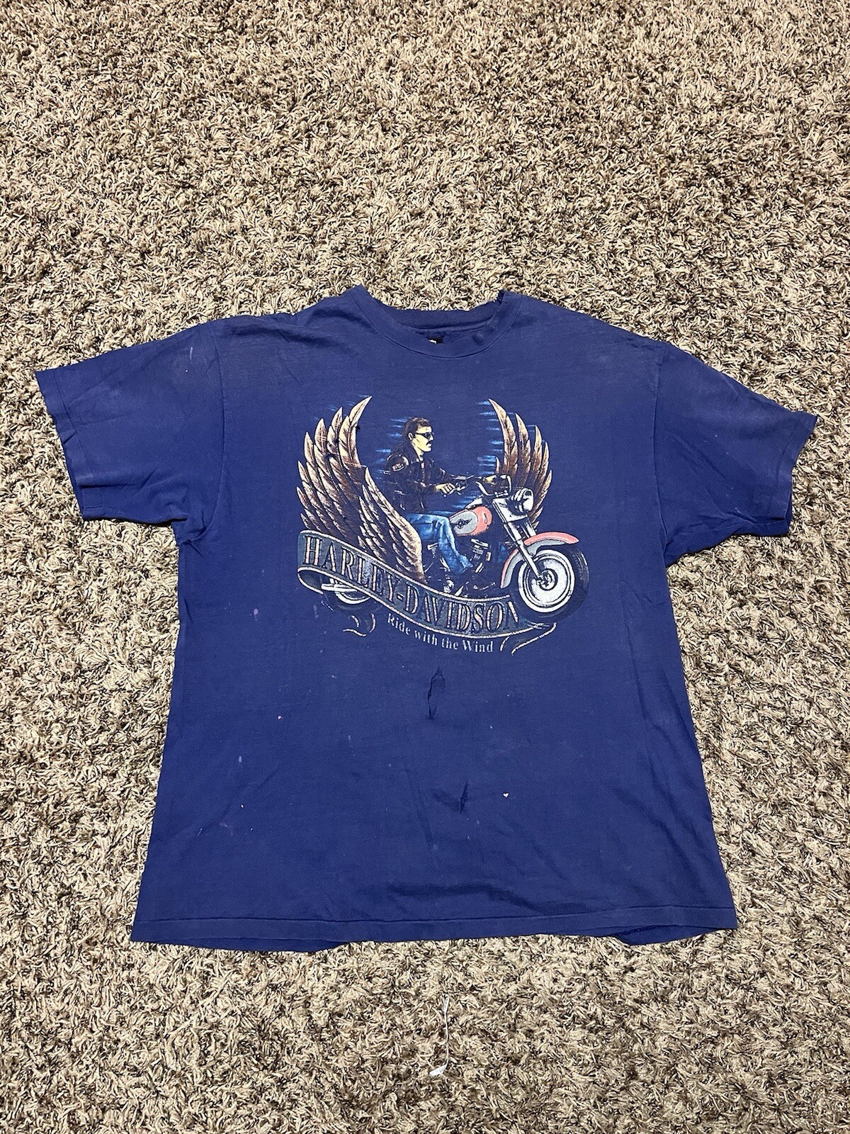 Harley-Davidson Vintage 90s distressed ride with the … - Gem